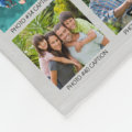 Personalized 45 Photo Collage Captions Your Color Fleece Blanket | Zazzle
