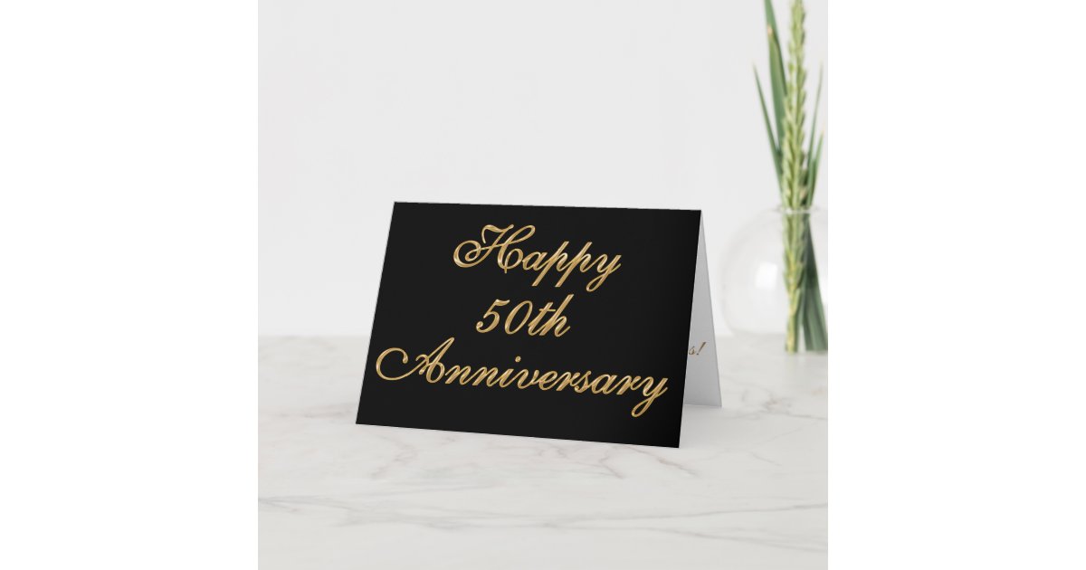 Personalized 50th Anniversary Card with YOUR TEXT | Zazzle