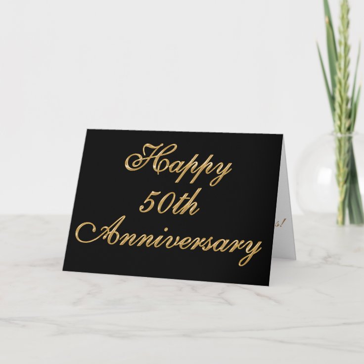 Personalized 50th Anniversary Card with YOUR TEXT | Zazzle