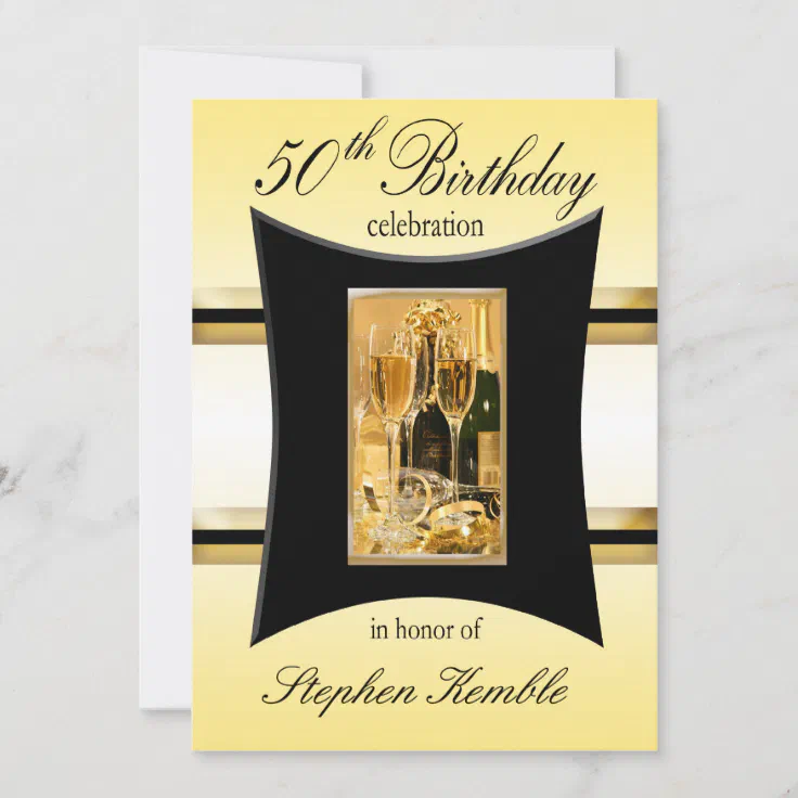 Personalized 50th Birthday Party Invitations | Zazzle