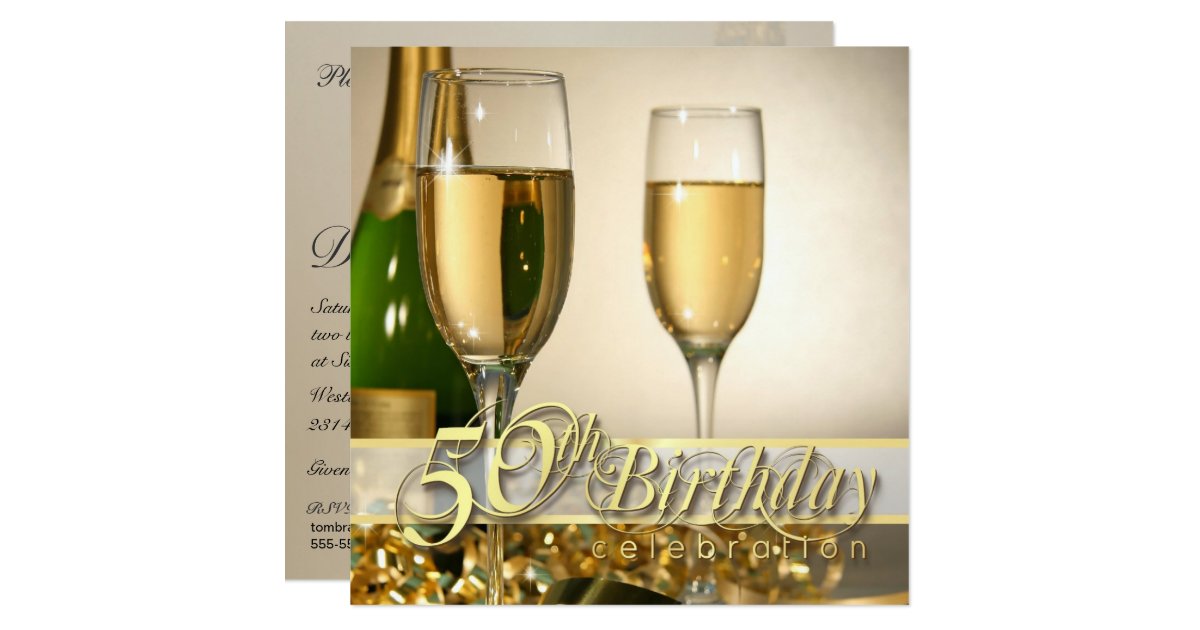 Personalized 50th Birthday Party Invitations | Zazzle