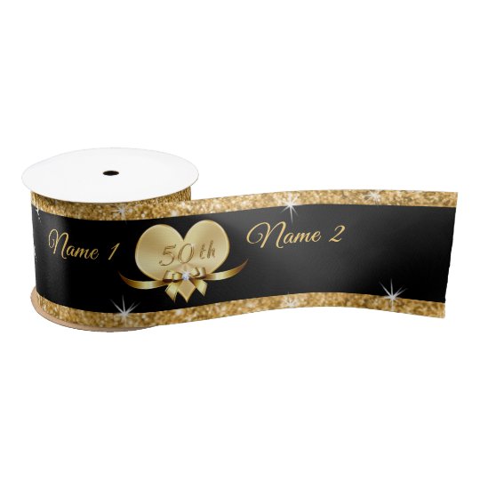 Personalized 50th Wedding Anniversary Ribbon | Zazzle.com
