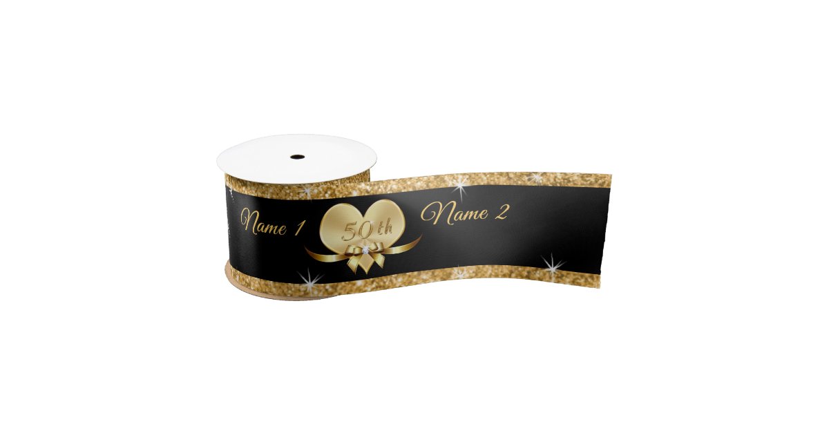Personalized 50th Wedding Anniversary Ribbon | Zazzle