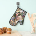Personalized 5 Family Photo Collage Monogrammed Oven Mitt | Zazzle