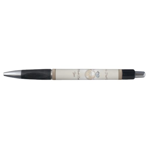 Personalized 60th Anniversary Pens, Diamond Favors Pen | Zazzle