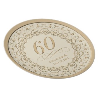 Personalized 60th Anniversary Plate | Zazzle