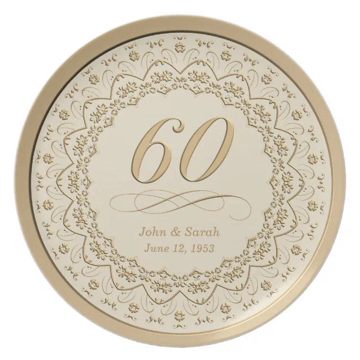 Personalized 60th Anniversary Plate | Zazzle