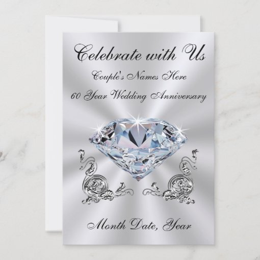 Personalized 60th Wedding Anniversary Invitations | Zazzle