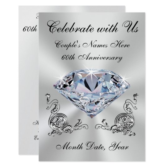 Personalized 60th Wedding Anniversary Invitations Zazzle Personalized 60th Wedding Anniversary Invitations Zazzle