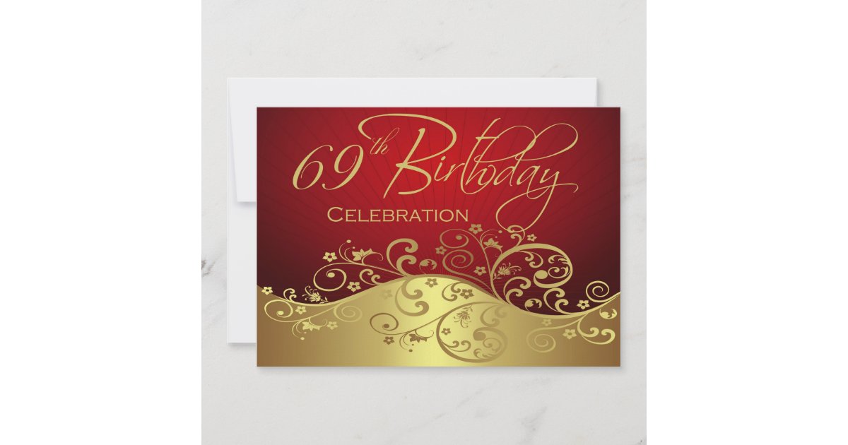Personalized 69th Birthday Party Invitations | Zazzle