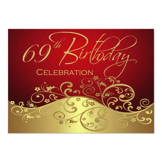 Personalized 69th Birthday Party Invitations | Zazzle.com