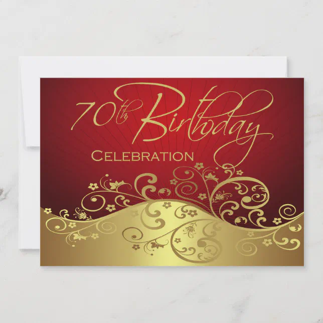 Personalized 70th Birthday Party Invitations | Zazzle
