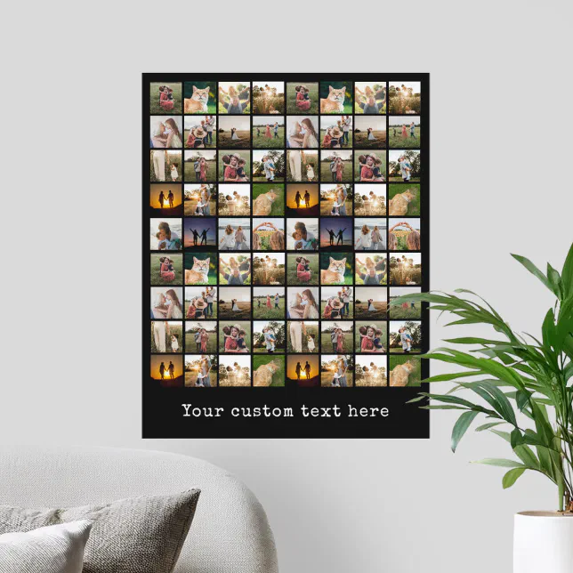 Personalized 72 Photo Collage Poster | Zazzle