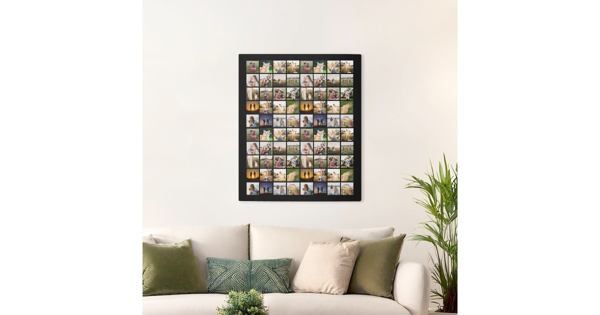 Personalized 80 Photo Collage Metal Print | Zazzle