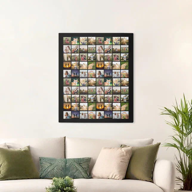 Personalized 80 Photo Collage Metal Print | Zazzle