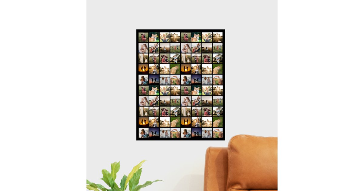 Personalized 80 Photo Collage Poster | Zazzle