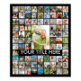 Personalized 81 Photo Collage Custom Color Poster | Zazzle