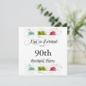 Personalized 90th Birthday Party Invitations | Zazzle
