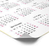 Personalized 9 Photo Collage 2021 Yearly Calendar Poster | Zazzle