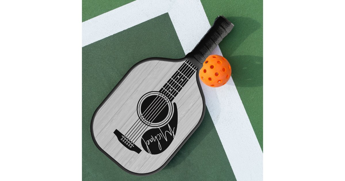 Personalized Acoustic Guitar Strings Pickleball Paddle | Zazzle
