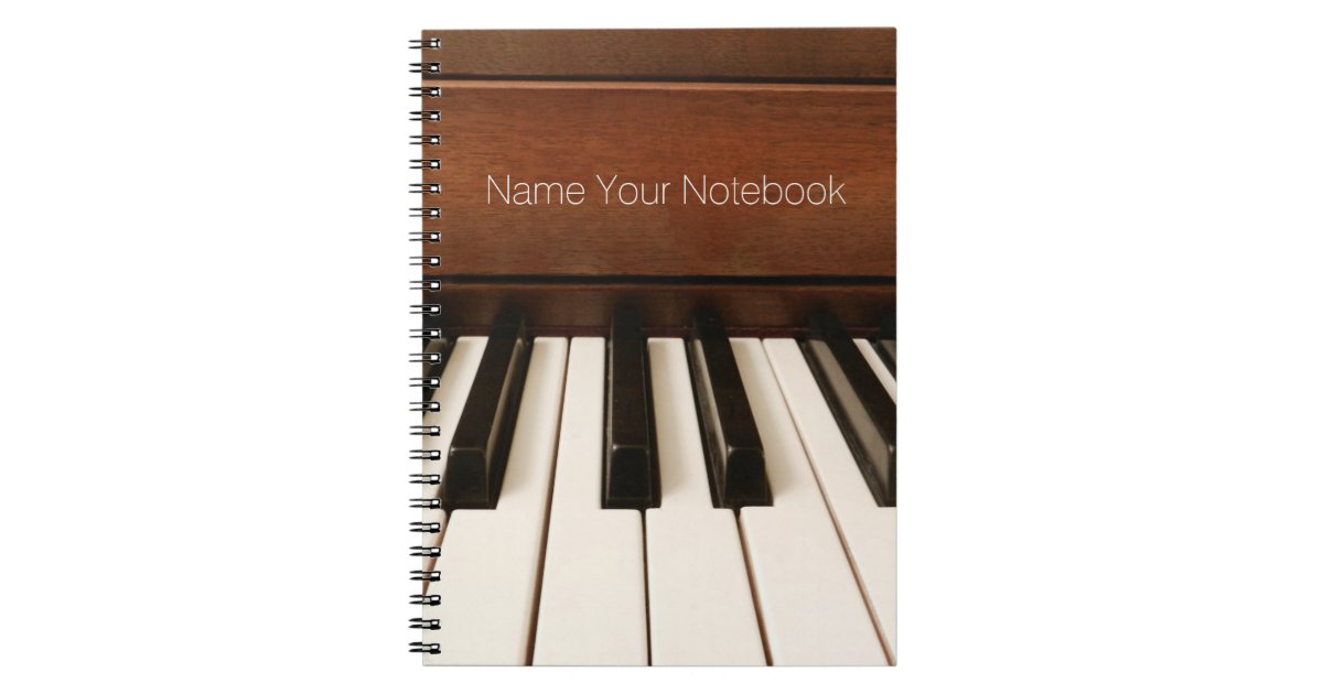 Personalized Acoustic Piano Music Notebook | Zazzle