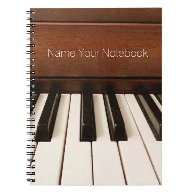 Personalized Acoustic Piano Music Notebook | Zazzle