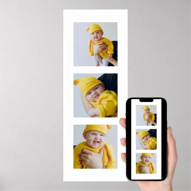 Personalized Add 3 Photographs Custom Made Poster | Zazzle