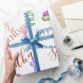 Personalized Add a Name Custom Happy Birthday Wrapping Paper | Zazzle