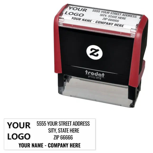 Personalized Address Self-inking Stamp Template | Zazzle