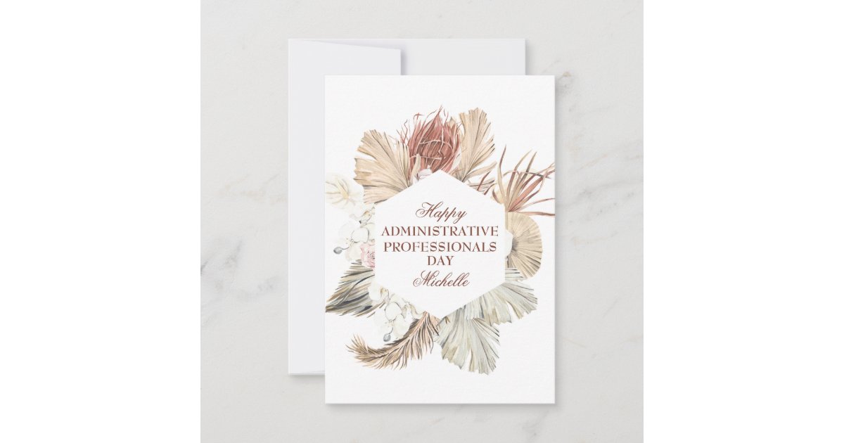 Personalized Administrative Professionals Day Thank You Card | Zazzle