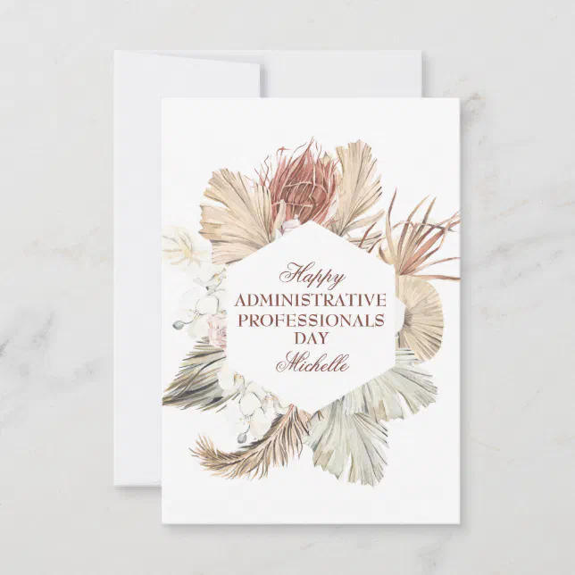 Personalized Administrative Professionals Day Thank You Card | Zazzle