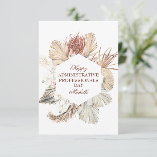 Personalized Administrative Professionals Day Thank You Card | Zazzle