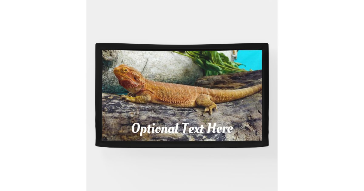 Personalized Adult Bearded Dragon Lizard Banner | Zazzle