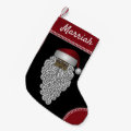 Personalized African American Black Santa Small Christmas Stocking | Zazzle
