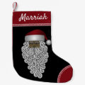 Personalized African American Black Santa Small Christmas Stocking | Zazzle