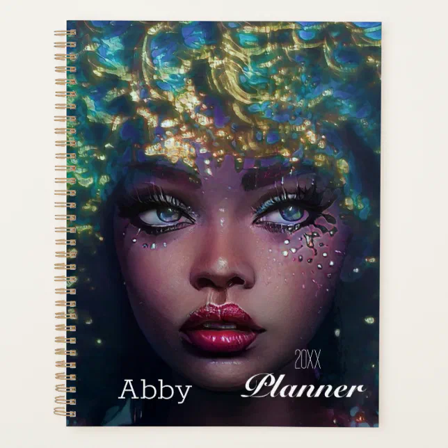 Personalized African American Woman Planner | Zazzle
