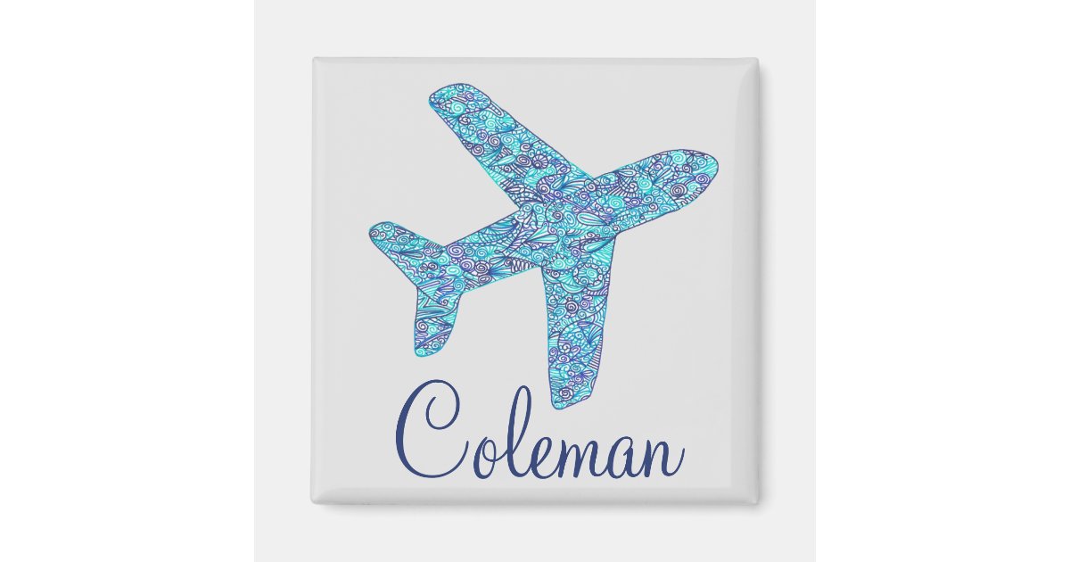 Personalized Airplane Magnet | Zazzle