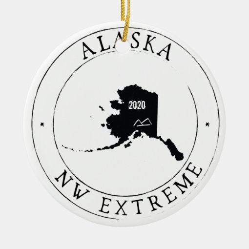Personalized Alaska Christmas Ornament | Zazzle