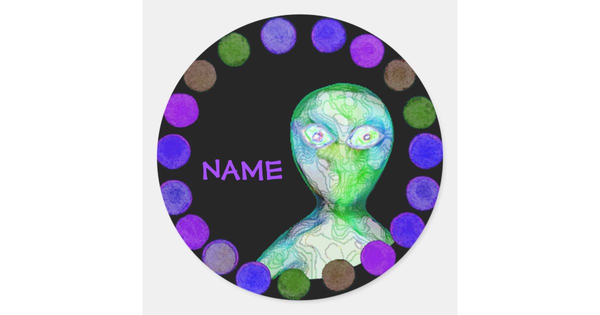 Personalized aLiEn Sticker | Zazzle