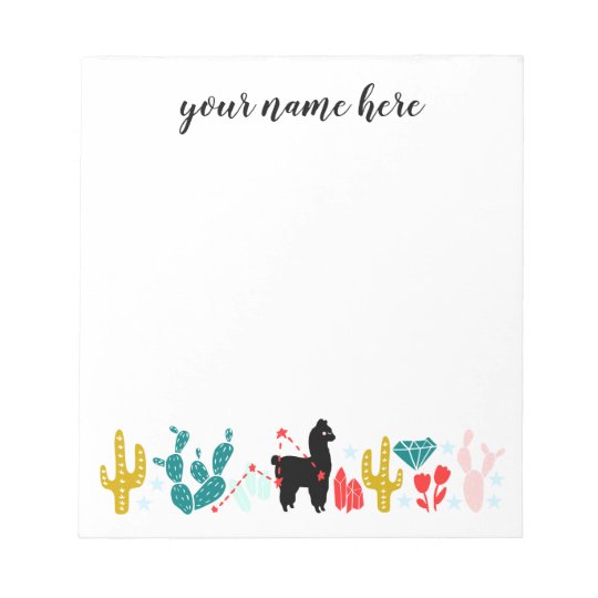Personalized Alpaca Notepad | Zazzle.com