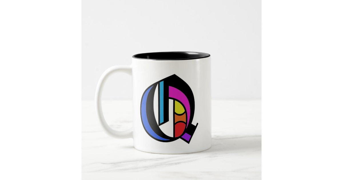 Personalized Alphabet modern Q Mug | Zazzle
