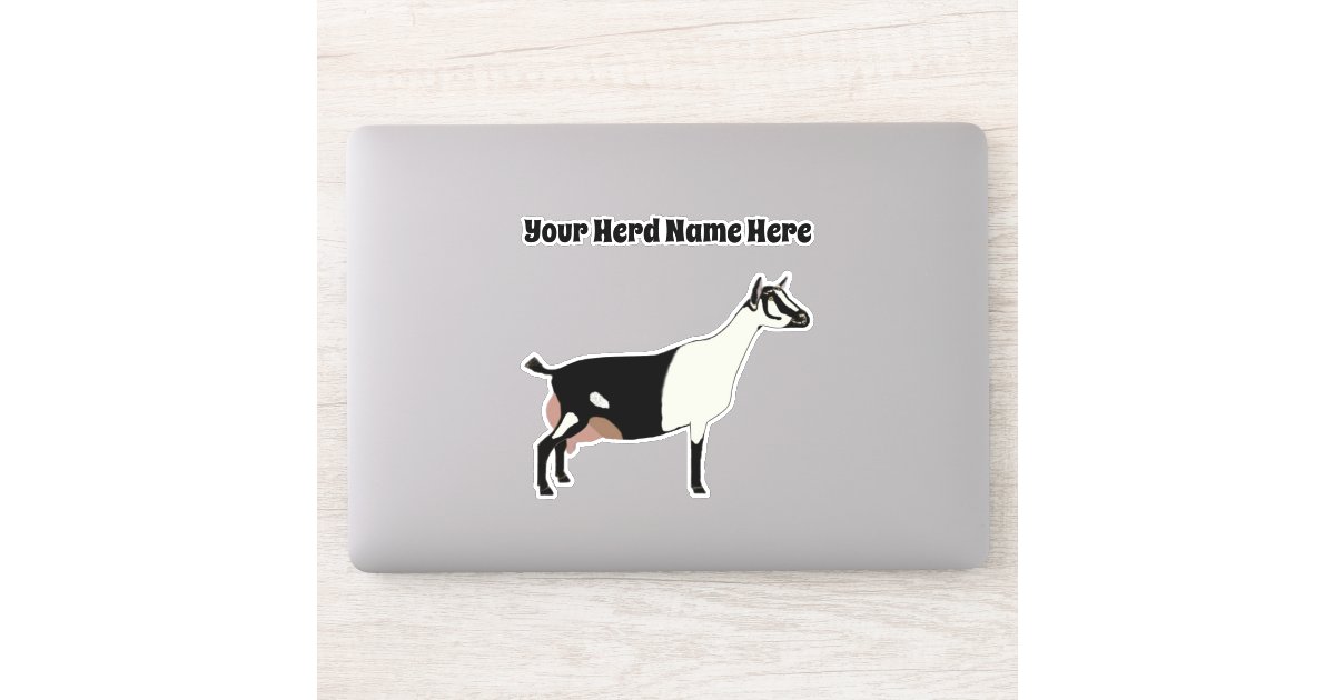 Personalized Alpine Dairy Goat Sticker | Zazzle