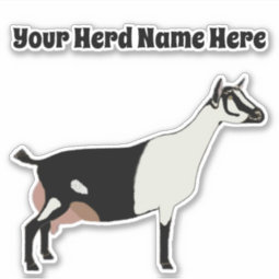Personalized Alpine Dairy Goat Sticker | Zazzle