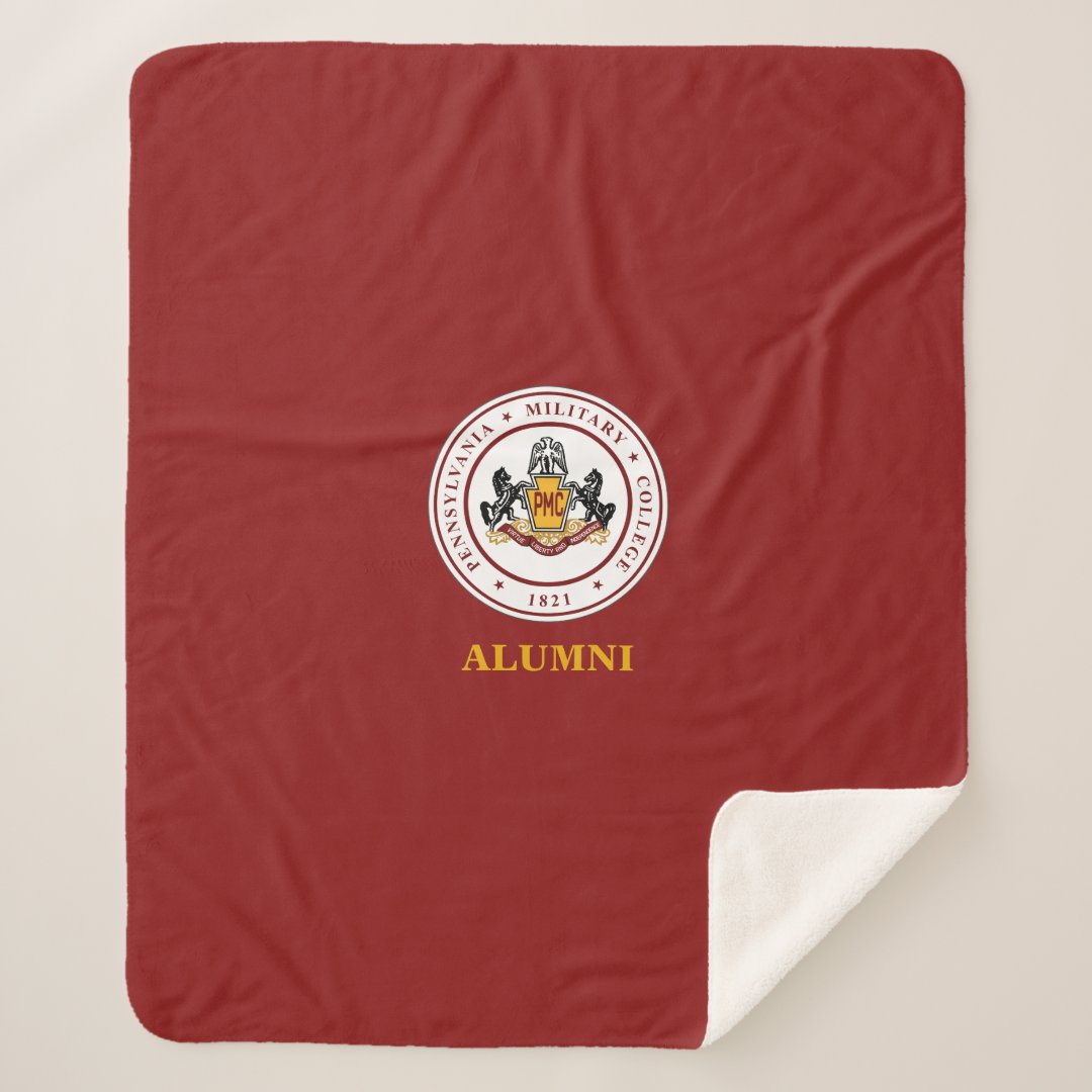 + PERSONALIZED ALUMNI Red Sherpa PMC SEAL Blanket | Zazzle
