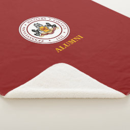 + PERSONALIZED ALUMNI Red Sherpa PMC SEAL Blanket | Zazzle