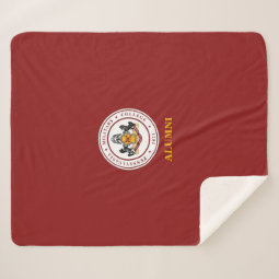 + PERSONALIZED ALUMNI Red Sherpa PMC SEAL Blanket | Zazzle