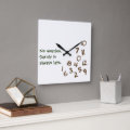 Personalized ALWAYS LATE Square Wall Clock | Zazzle