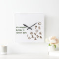 Personalized ALWAYS LATE Square Wall Clock | Zazzle