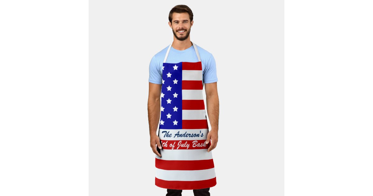 Personalized American Flag Apron | Zazzle