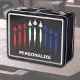 Personalized American Flag Jet Fighters Patriotic Metal Lunch Box | Zazzle